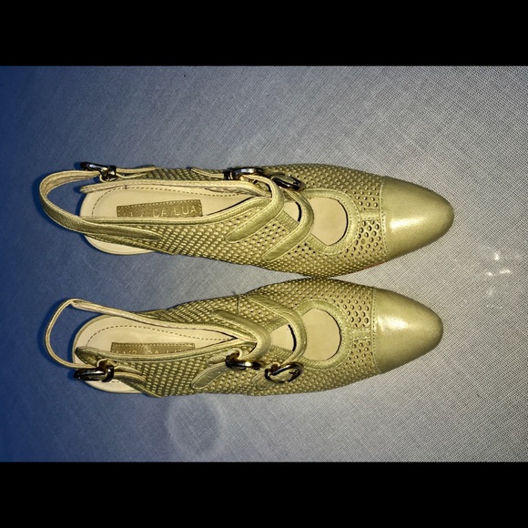 LUZ DA LUA | Shoes | Luz Da Lua Leather Platform Slingback Studs Used ...